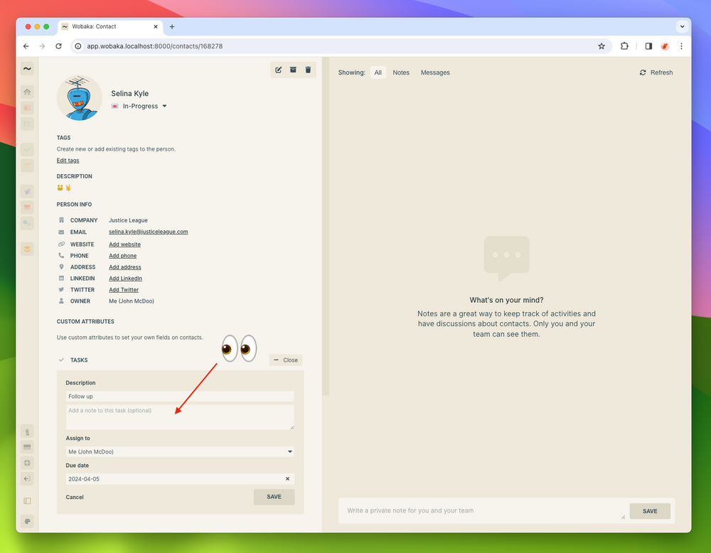 Logbook, task notes and more!
